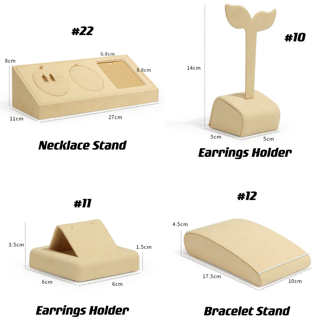 Beige Jewelry Display Set Necklace Display Set Ring Display - Etsy