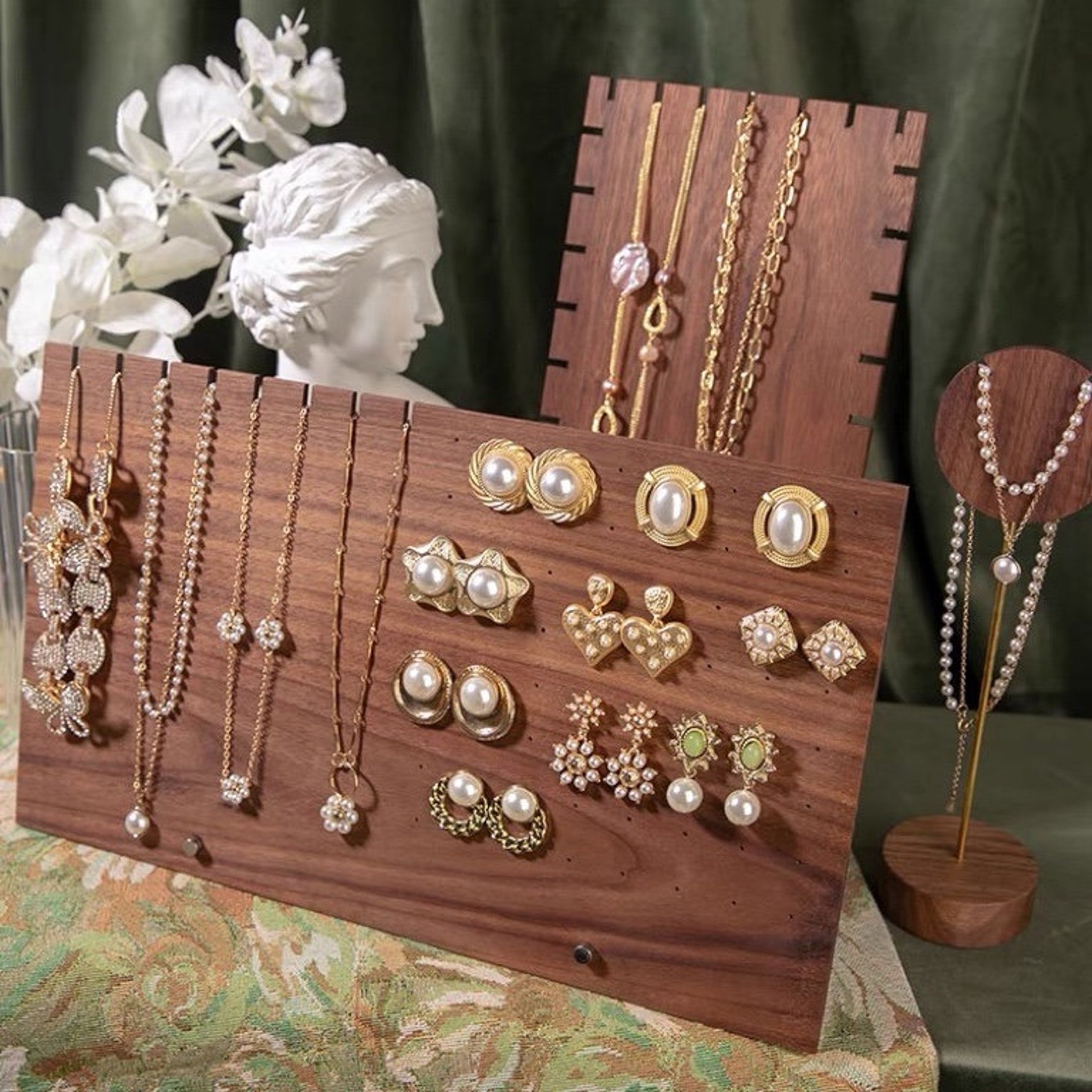 Earring Display Stand Wood Earrings Holder Stand Jewelry - Etsy