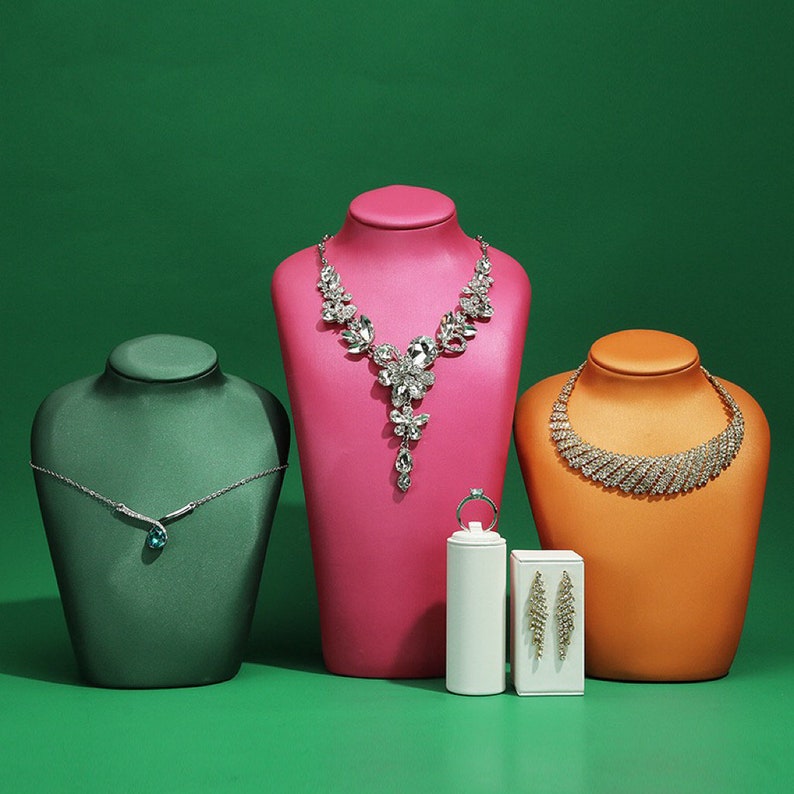 Bright Colored Necklace Display Stand, Jewelry Display Set, Unique ...