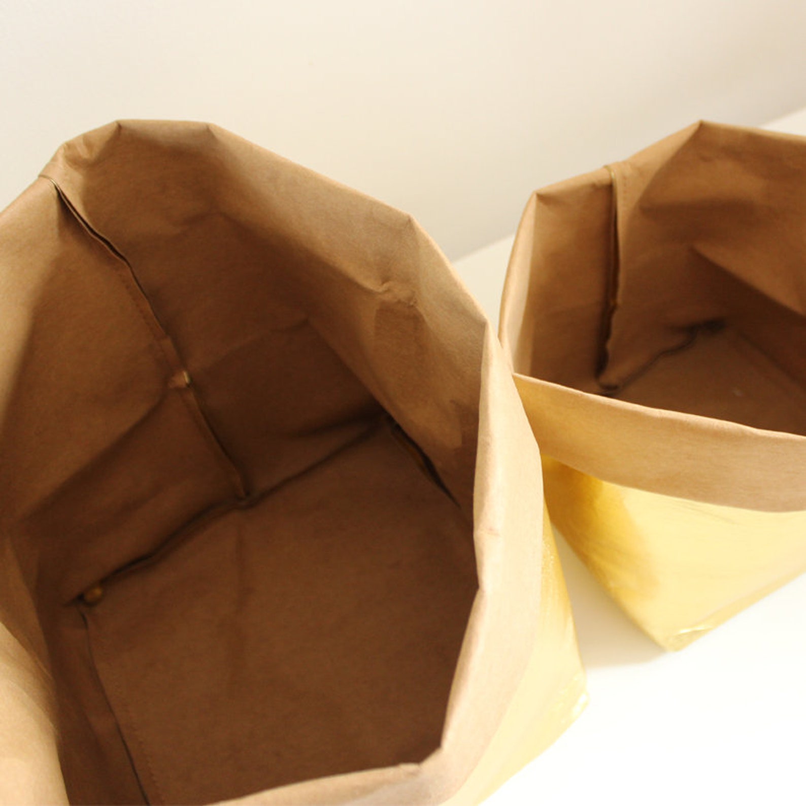 Gold Paper Bag Washable Paper Bag Storage Bag Home Décor | Etsy