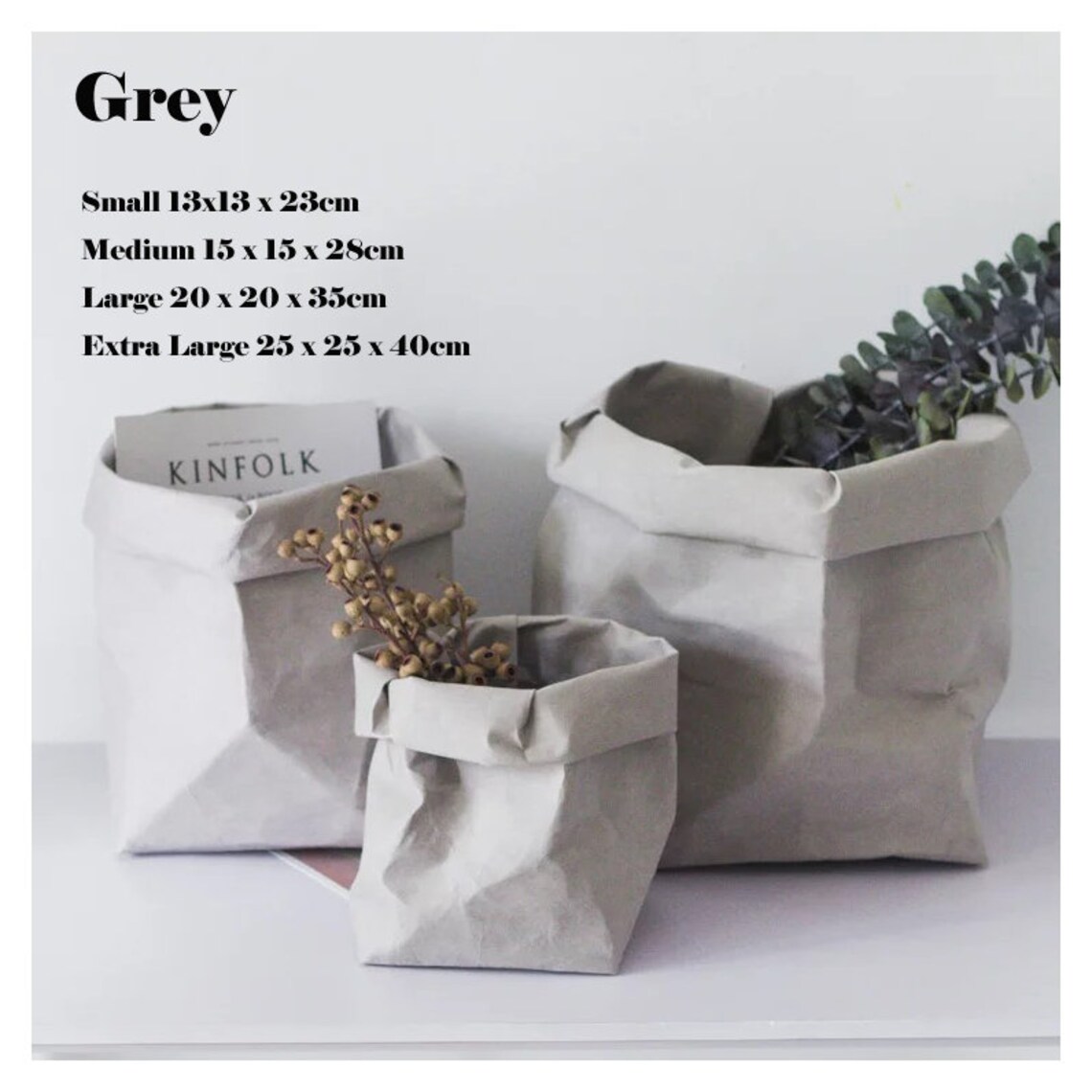 Washable Kraft Paper Container for Storagefoodplantinggift - Etsy