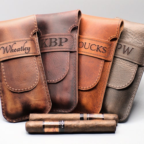 Leather Cigar Rest Leather Cigar Holder Groomsmen Gift - Etsy