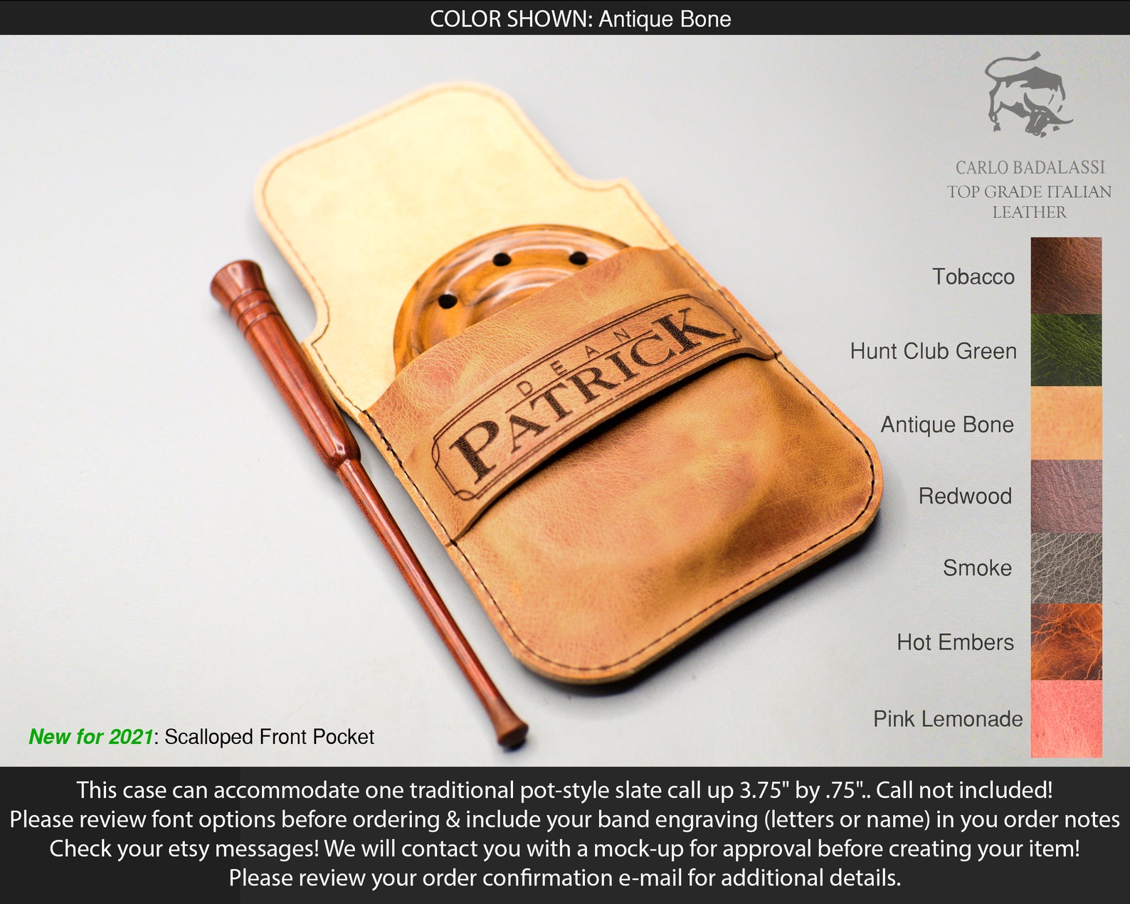 Leather Slate Turkey Call Case Personalized Engraved Turkey - Etsy