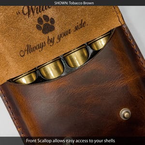 Leather 12 Gauge Shotgun Shell Holder Ammo Case Belt Pouch - Hunter ...