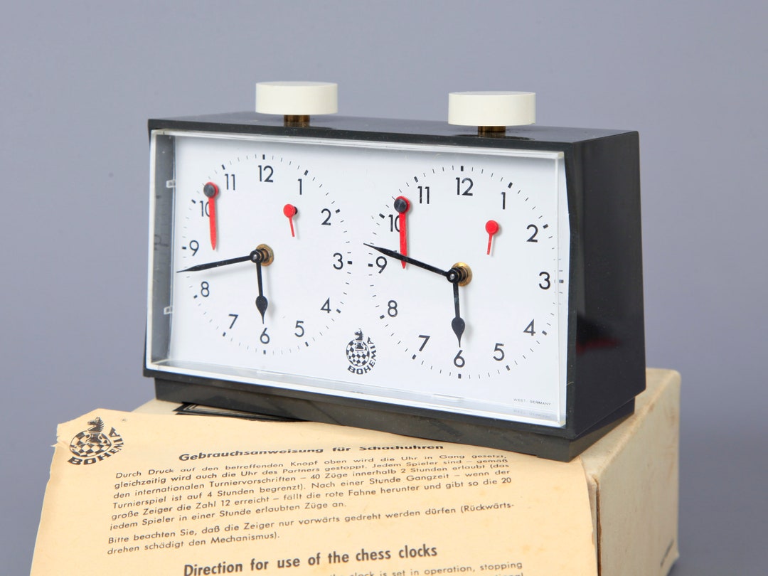 Vintage German "bohemia" Mechanical Chess Clock, Tournament Chess Timer ...