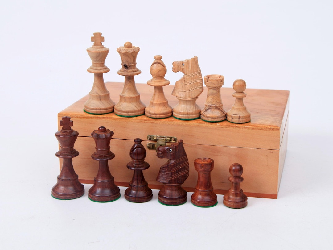 French Glass Eyed Lardy Chess Set, KH 7cm./ 2,75 In., 1970's Exotic ...