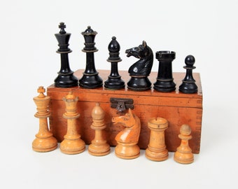 Staunton Varsity Chess Set Original Box - Etsy