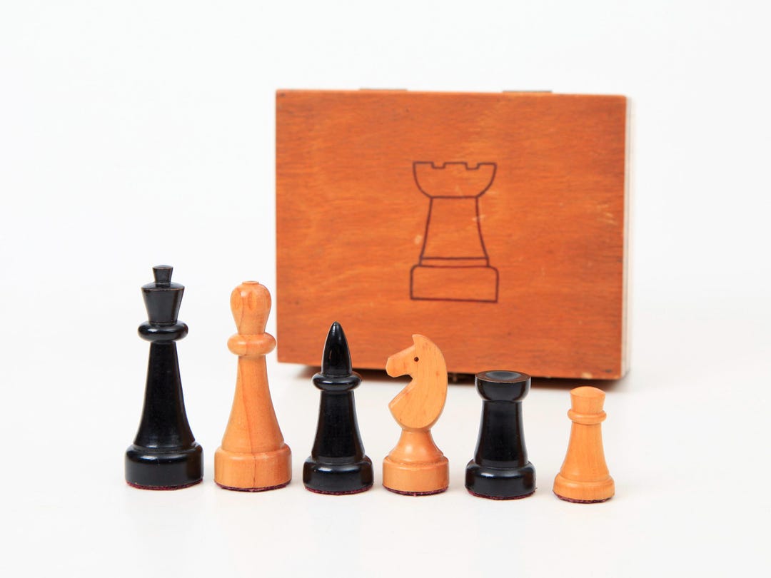 German "bundesform" Chess Set, KH 8,7cm./3,5 In., 1960's German Chess ...