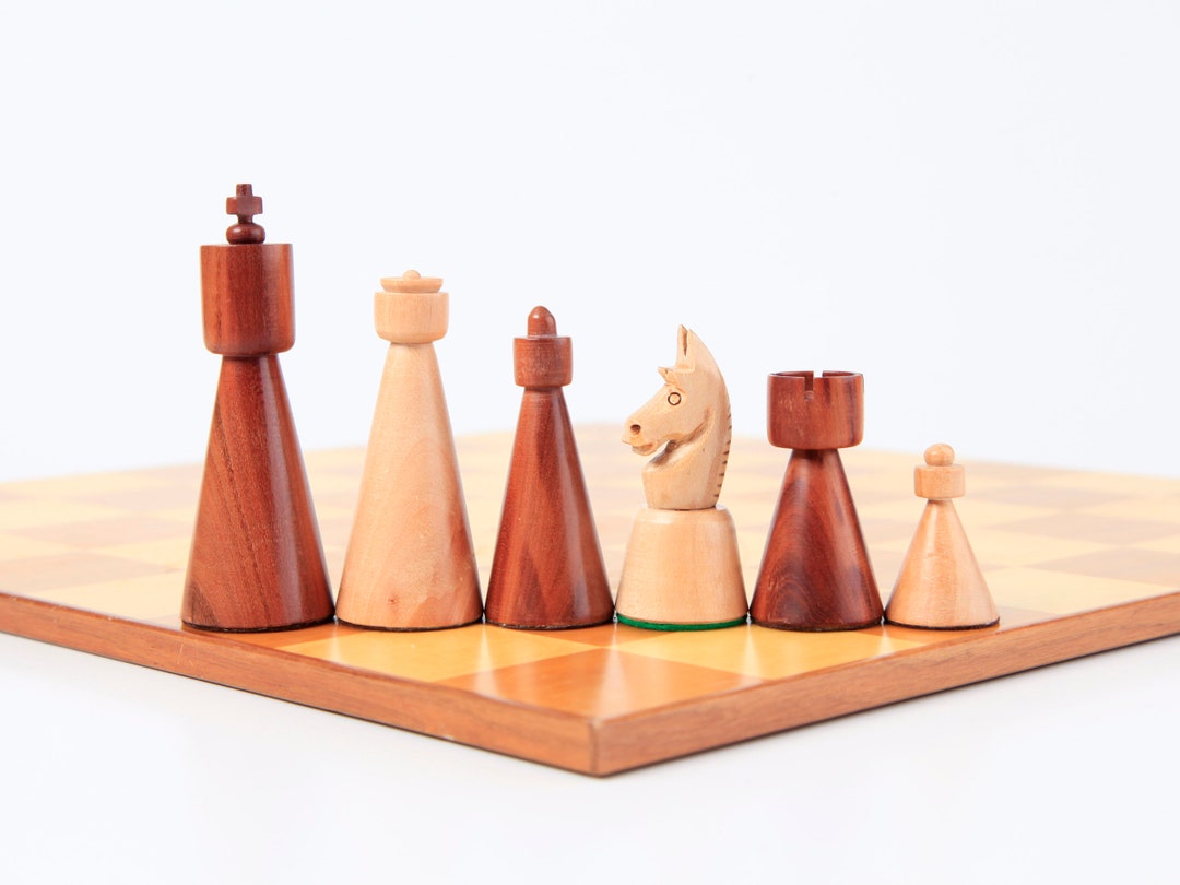 Vintage Designer Chess Set With Frameless Chess Board KH 9 - Etsy