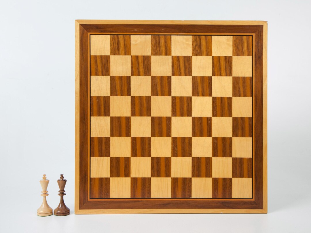 Vintage Marquetry Chess Board, 44x44cm/17,5x17,5", 1980's Intarsia ...