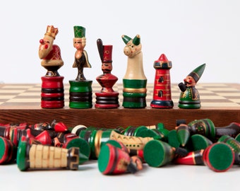 Hand Painted Chess Board - Etsy