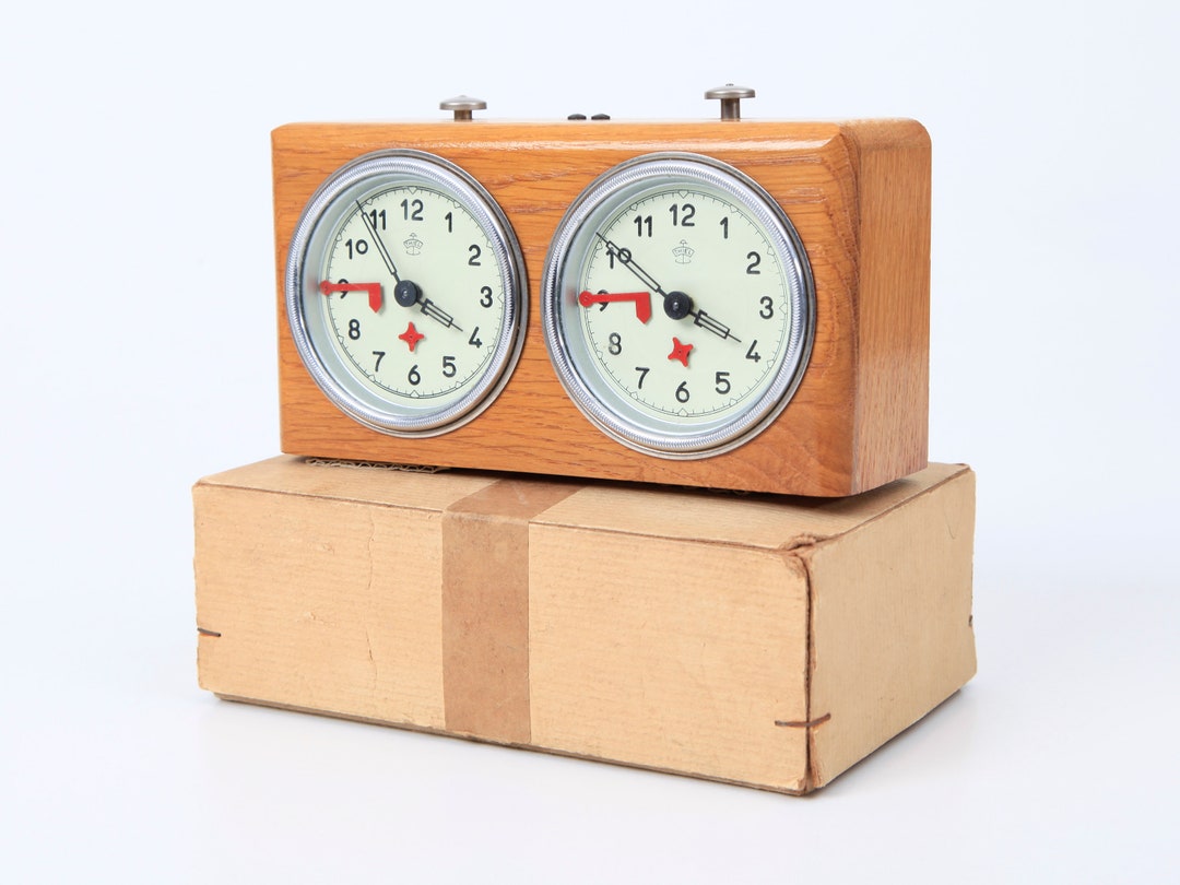 Vintage German thiel-ruhla Chess Clock Wooden - Etsy