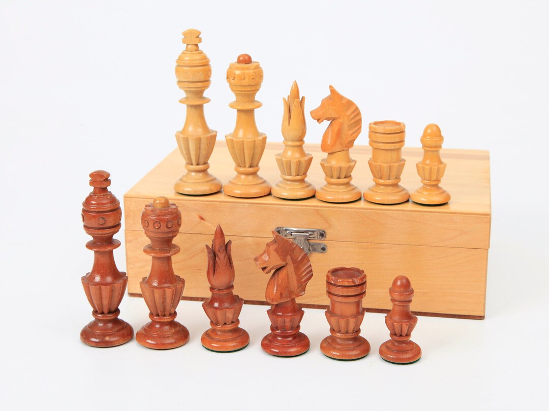 Vintage Ornate Chess Set, KH 10,5cm./4,15 In., Handcrafted Chess Set in ...