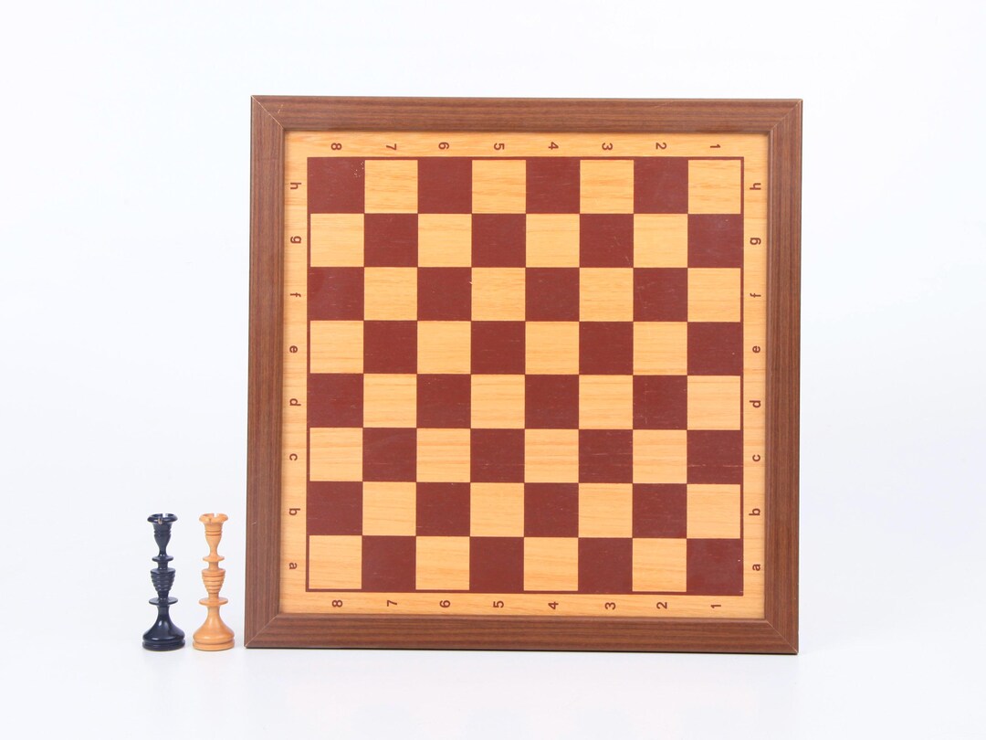 German Contemporary Chess Board 40x40cm/16x16", Large Wooden Framed ...