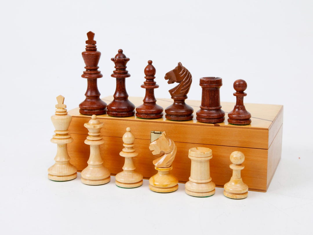 1970's German Bohemia Chess Set, KH 8,5cm/3.35 In., Vintage "dragon ...