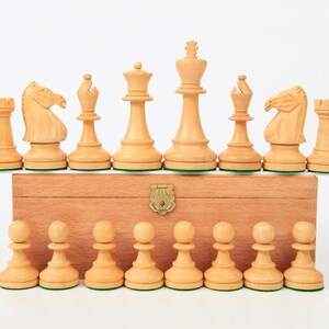 Luxury Staunton Chess Set, Drueke Design, KH 9,3cm /3,7 In., Double ...