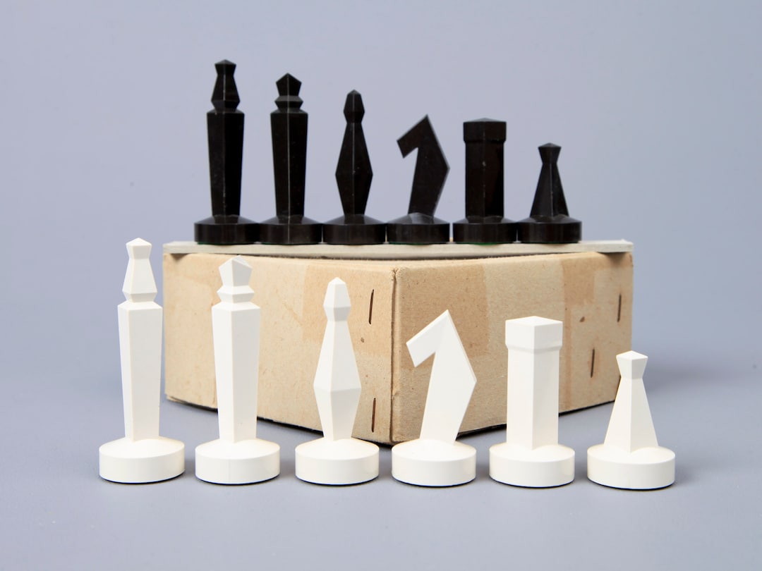 Weighted Designer Chess Set KH 8,5cm/3,35 In, 1970's Futuristic Plastic ...