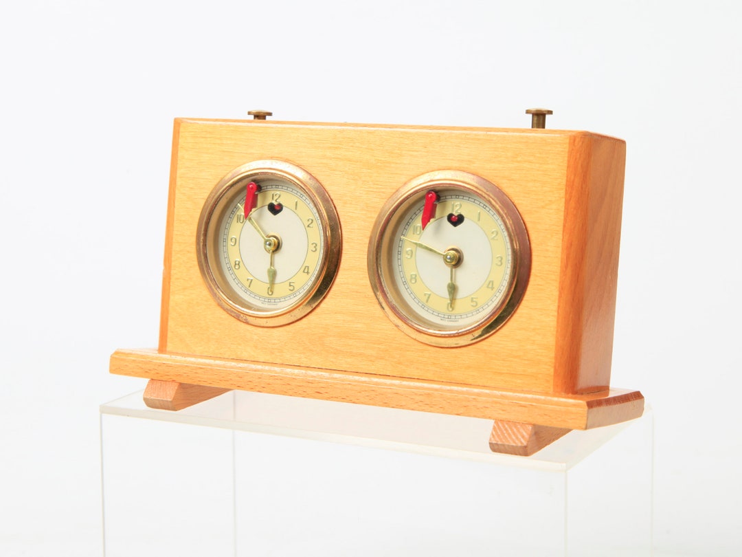 1950's Jerger Olympia the Hearts Chess Clock, Rare Vintage Mechanical ...