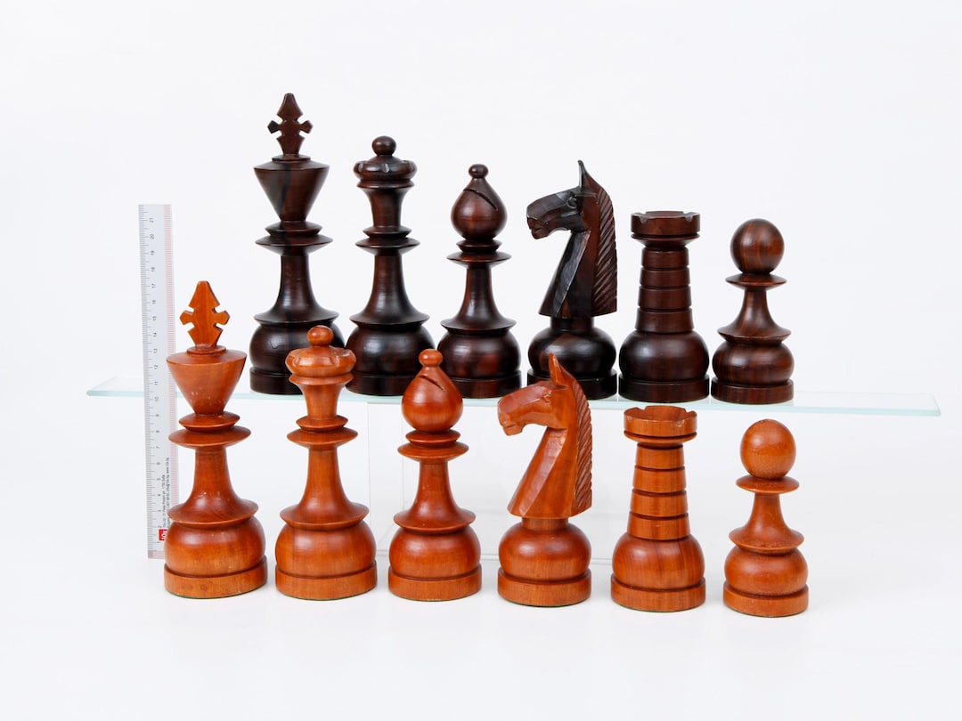 XXL Vintage Philippine Chess Set KH 18cm/7", Very Large Handmade ...
