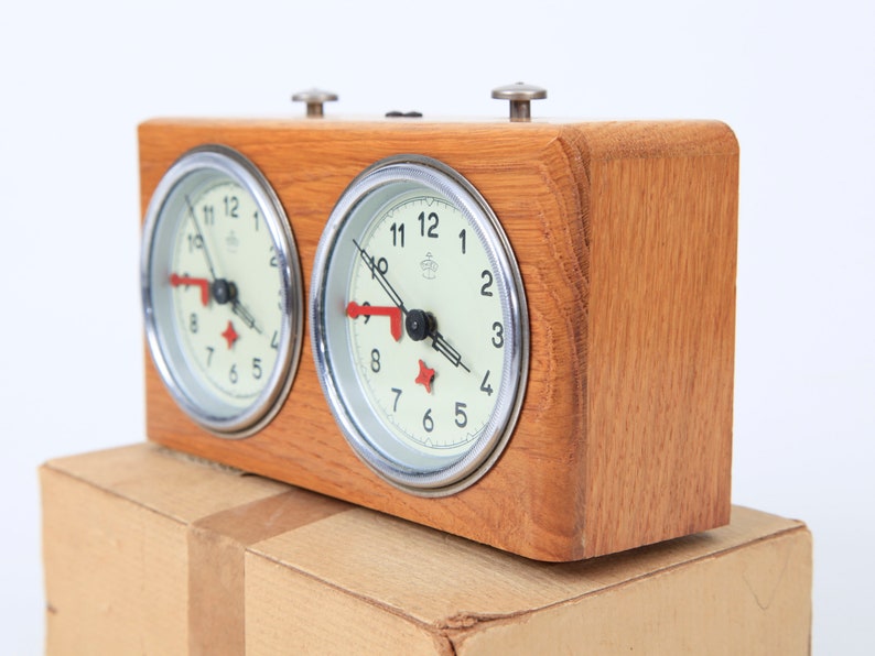 Vintage German thiel-ruhla Chess Clock Wooden - Etsy