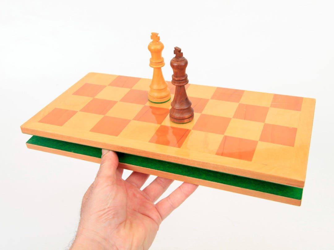 Vintage Marquetry Folding Chess Board 36x36cm/14x14in., 1980's Wooden ...