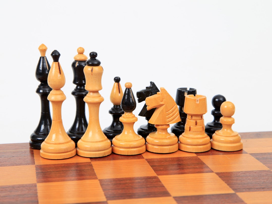 Vintage Czech Chess Set KH 92cm /36 In. Wooden - Etsy