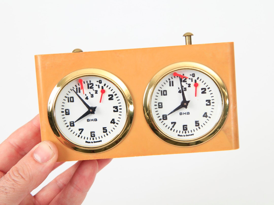 Vintage German Mechanical bhb Chess Clock, 1970's Analogue Chess Timer ...