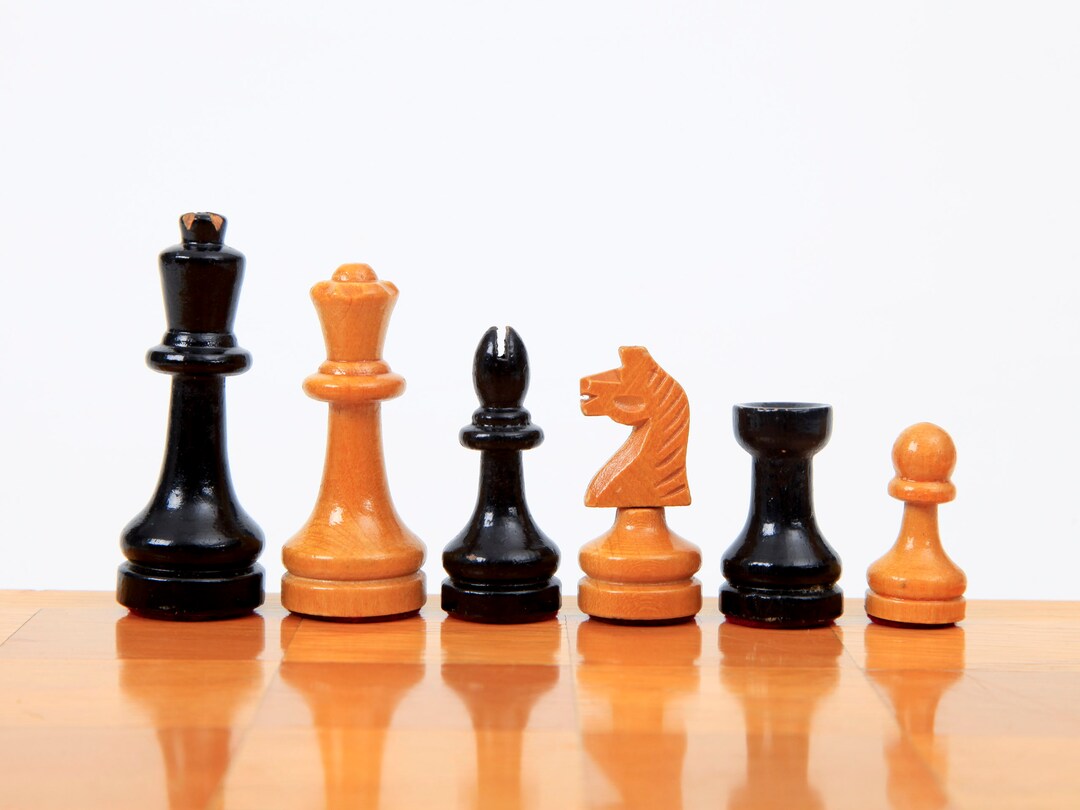 Rare German Bundesform Chess Set, KH 9cm./3,5 In., Old Unusual Staunton ...