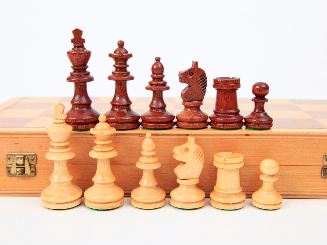 Vintage German Bohemia chicken Knight Chess Set With Original Folding ...