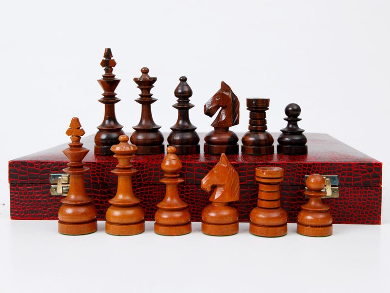 Vintage Philippine Staunton Chess Set, KH 10 Cm/4 In., 1970's Exotic ...