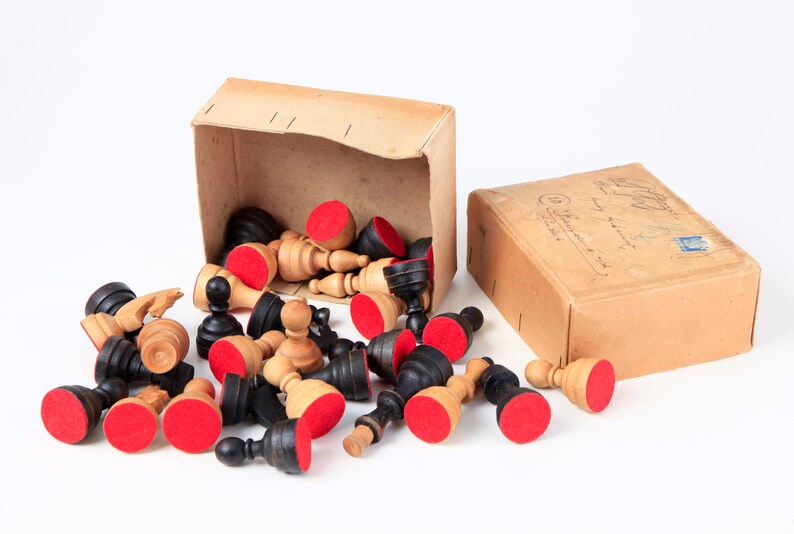 Vintage Handmade Chess Set KH 9 Cm/35 Handcrafted - Etsy