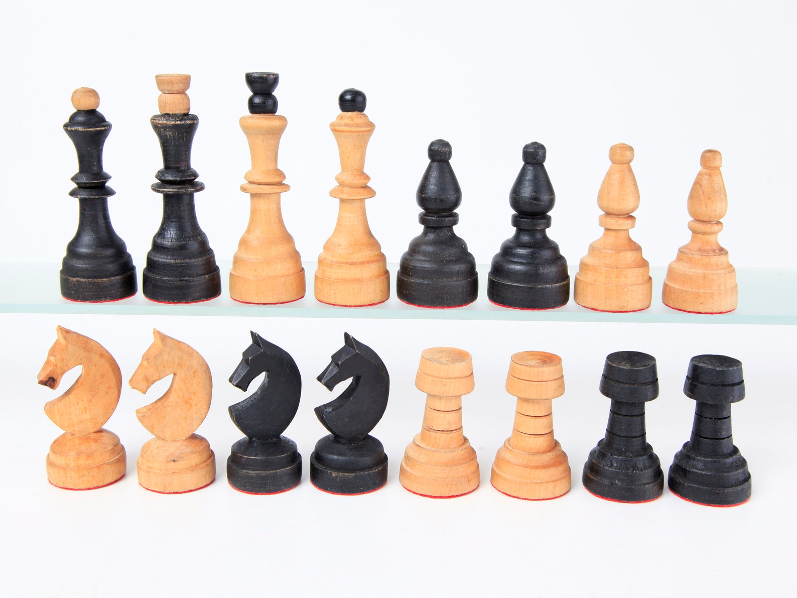 Vintage Handmade Chess Set KH 9 Cm/3,5, Handcrafted Wooden Chess Set ...