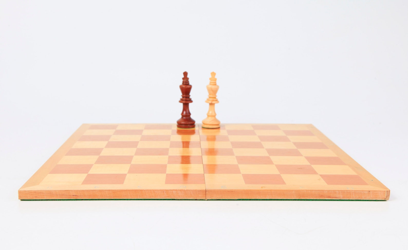 Vintage Marquetry Folding Chess Board 36x36cm/14x14in., Natural Veneer ...