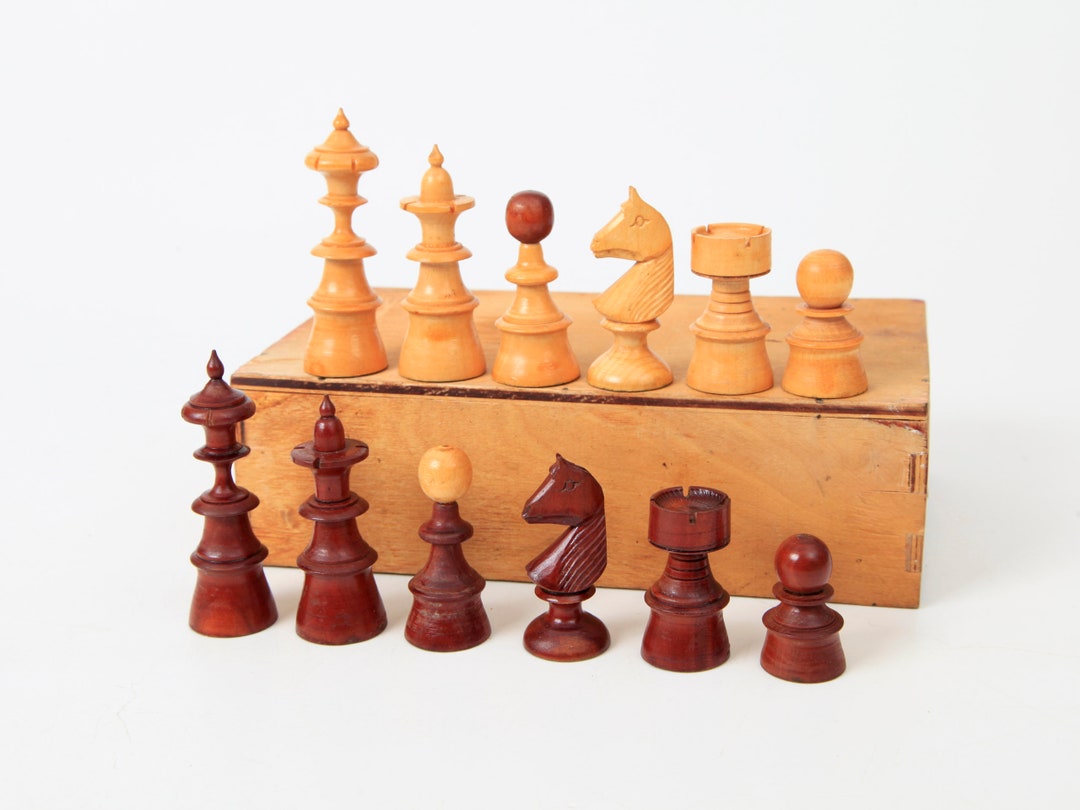 Vintage Coffee House Chess Set KH 8,5cm/3,35 In., Rare Handmade ...