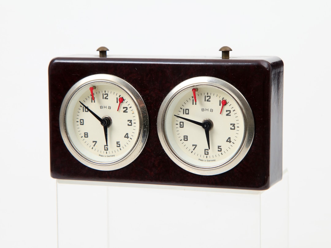 1960's German Mechanical bhb Chess Clock, Vintage Bakelite Chess Timer ...
