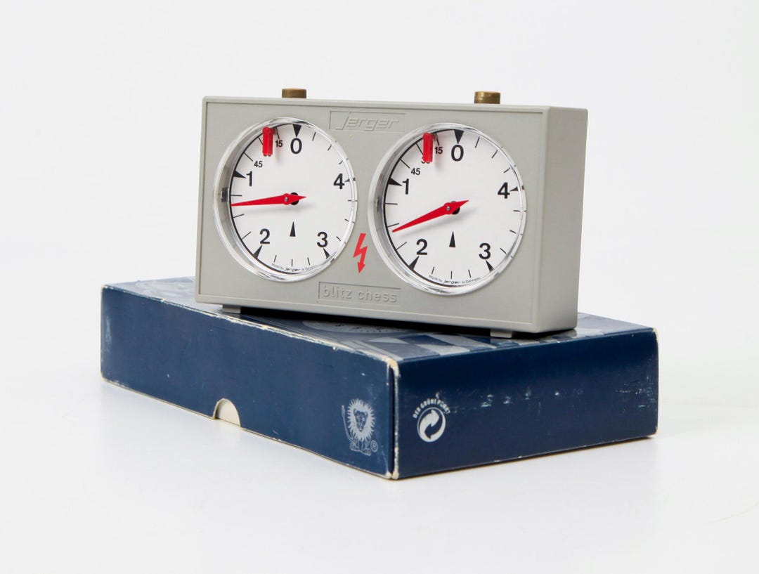Rare German jerger 5 Minutes Blitz Chess Clock, Vintage Mechanical ...