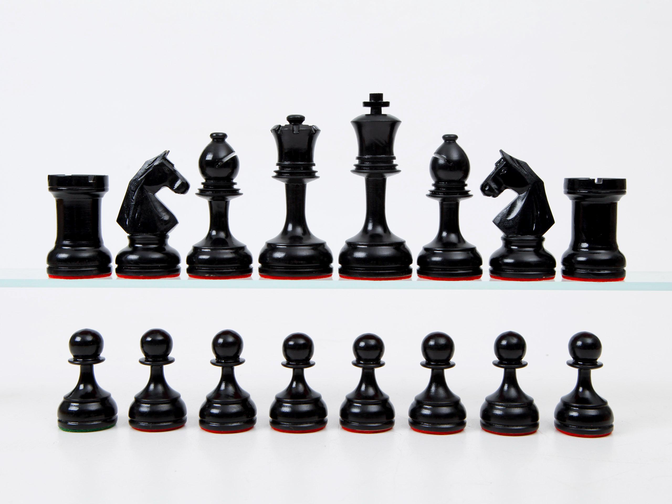 Rare German Staunton Chess Set, KH 8,5cm, 1970's Handmade Wooden ...