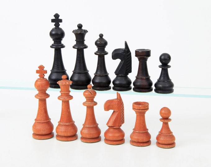 Vintage Philippine Staunton Chess Set, KH 9cm / 3,5 In., Large Exotic ...