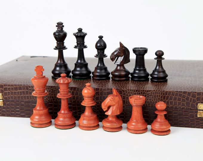 Vintage Philippine Staunton Chess Set, KH 9cm / 3,5 In., Large Exotic ...