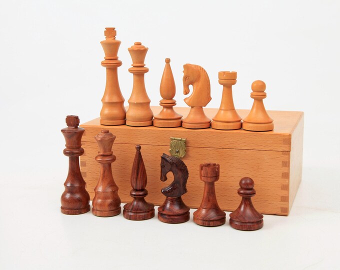 Vintage Staunton Chess Set - Zagreb Style, KH 10 Cm/4