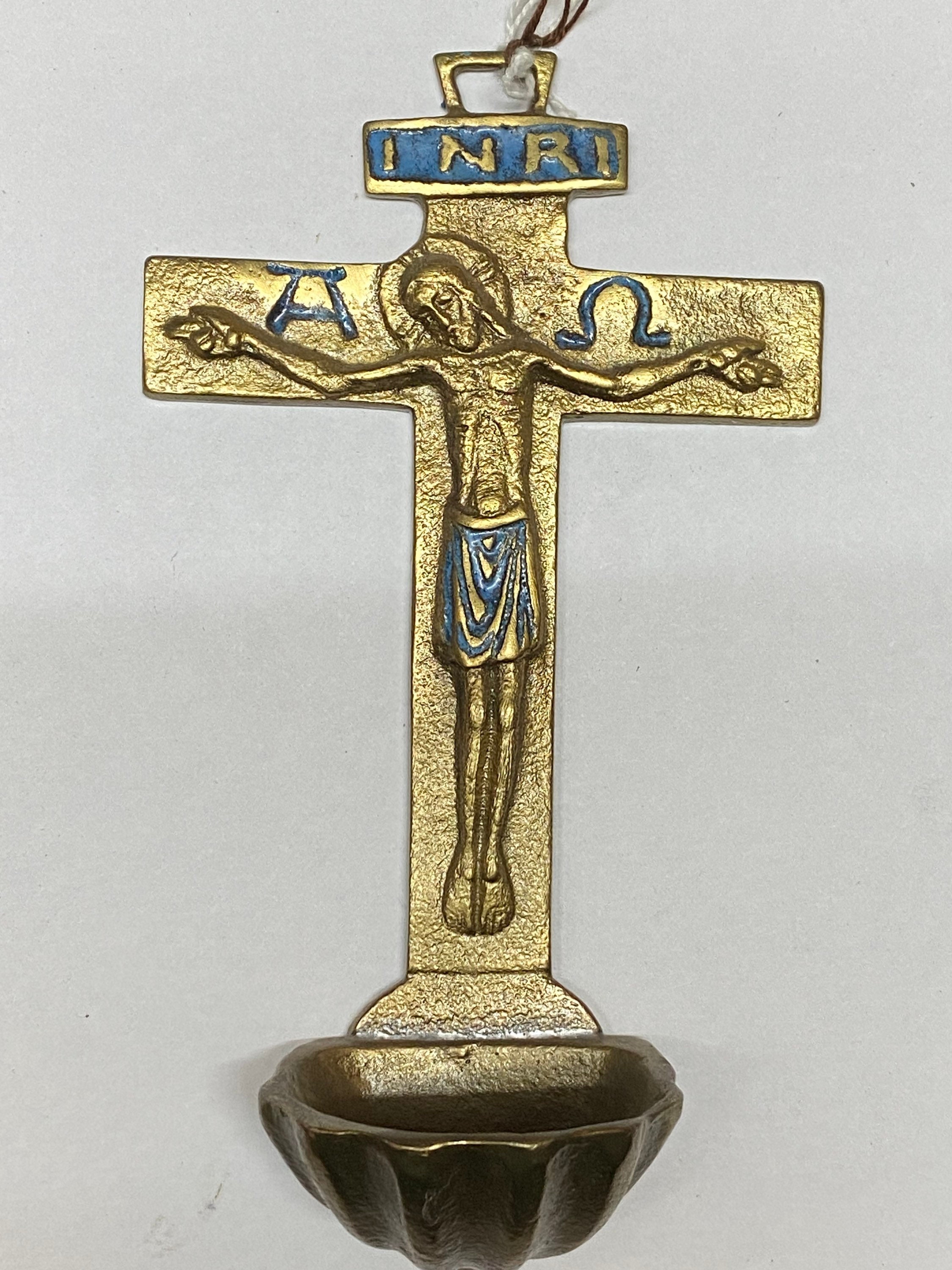 Medieval Style Bronze Cross Stoup With Jesus - Etsy