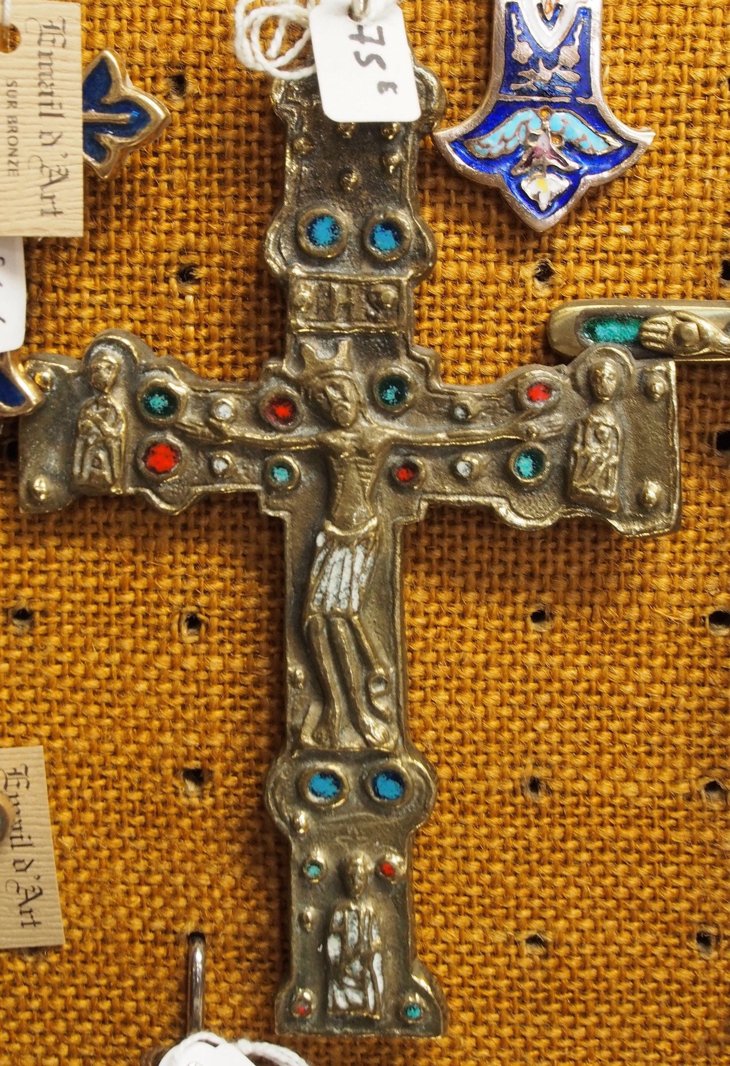 Medieval style Bronze Cross with Jesus