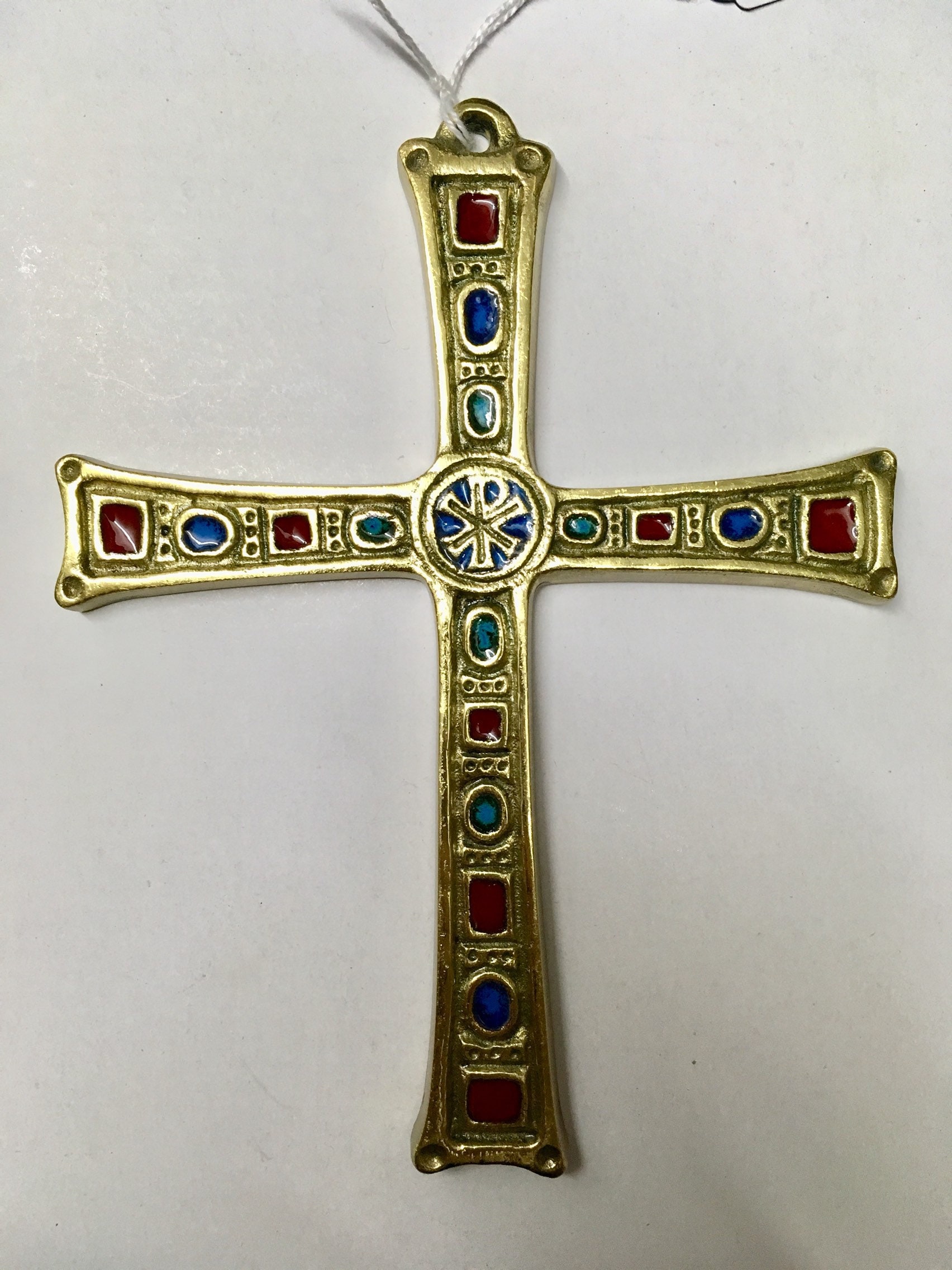 Bronze Enamelled Medieval Style Cross Pendant - Etsy