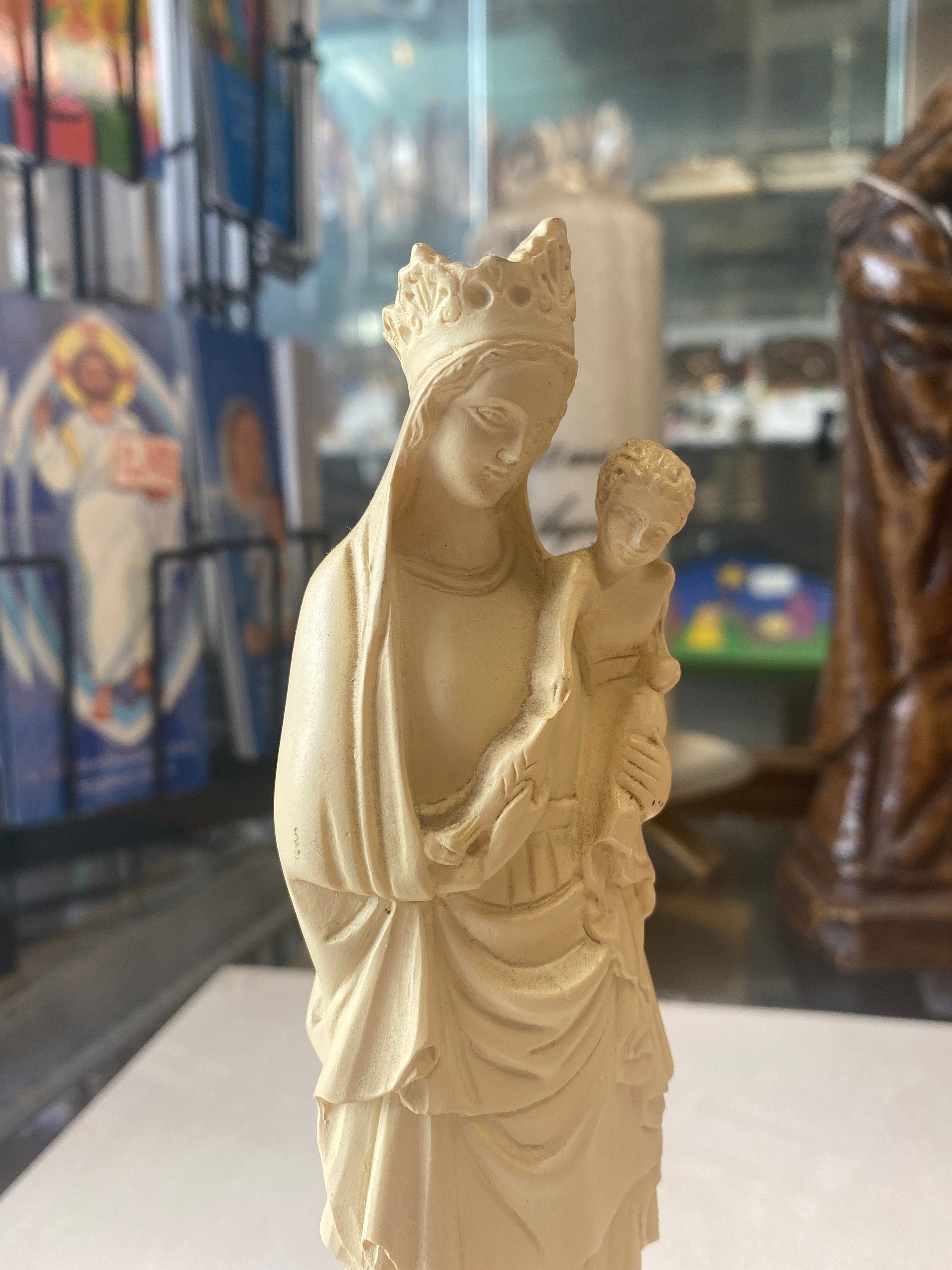 Virgin and Child Statue - Etsy