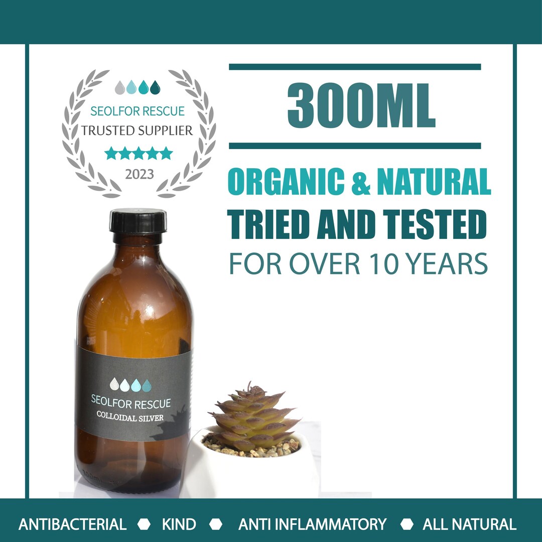Colloidal Silver 300ml Premium & Optimal Concentration Formula 15 Years ...
