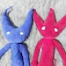 Two Yarny Dolls From Unravel 2 Red and Blue Yarny Yarny From - Etsy