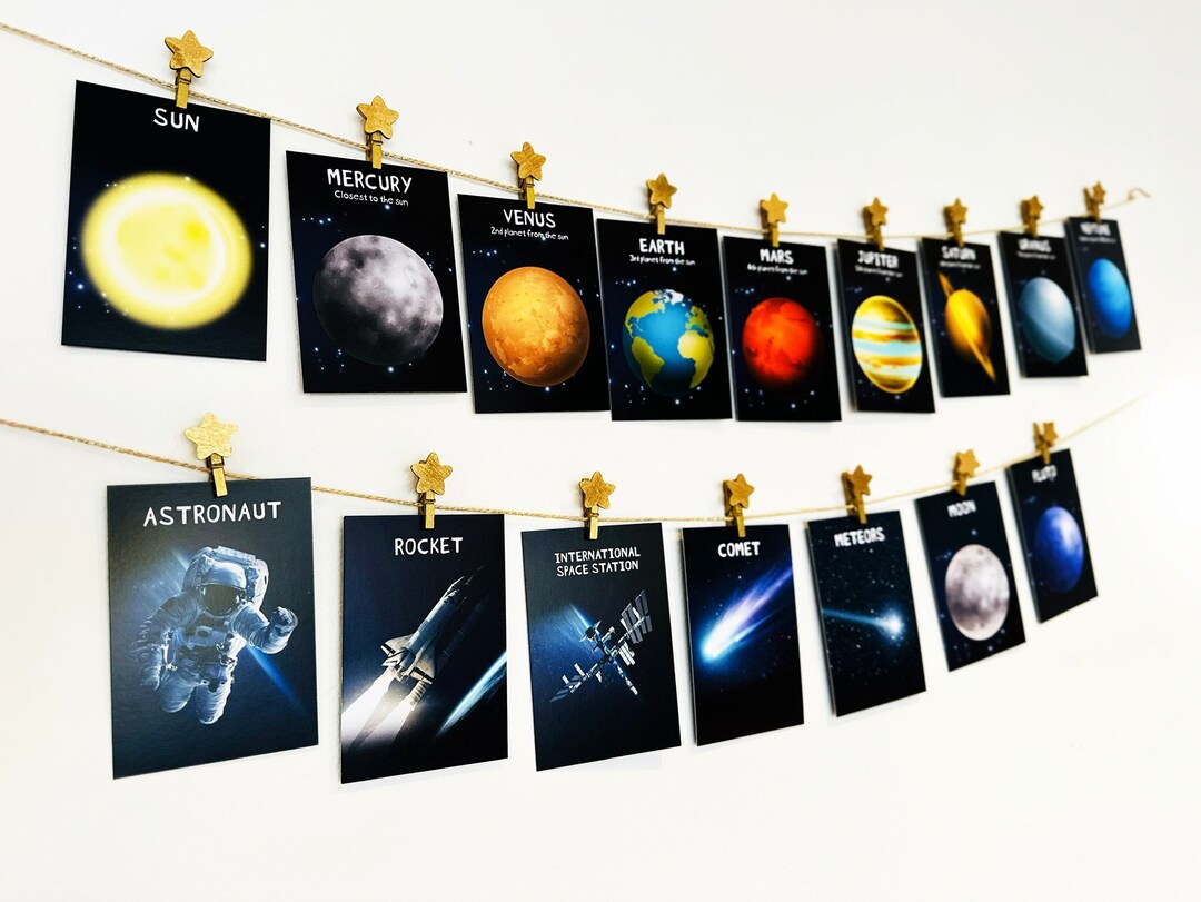 Solar System Space Fact Cards X 16 Planets Space Flash - Etsy Australia