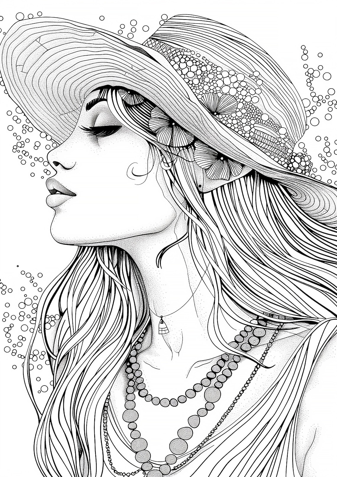 Girls and Women in Coloring Books - Etsy