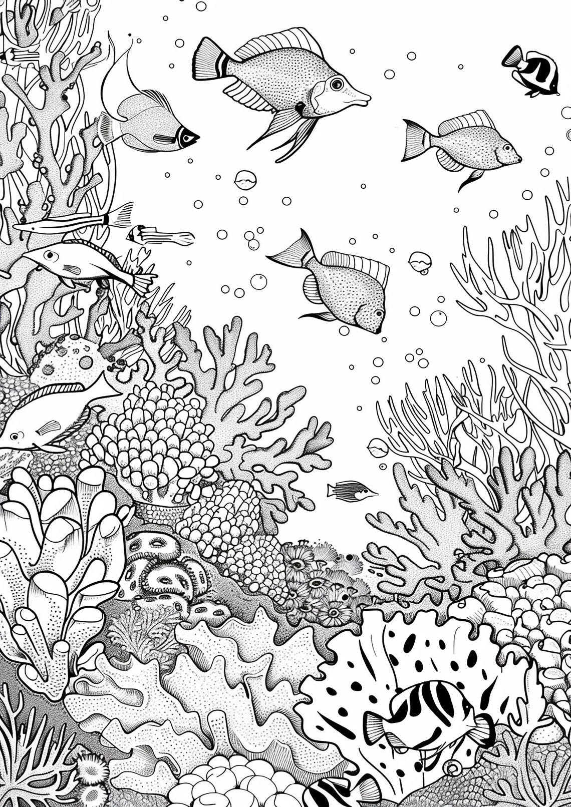 Coloring Pages of Sea World for Children and Adults to Print - Etsy