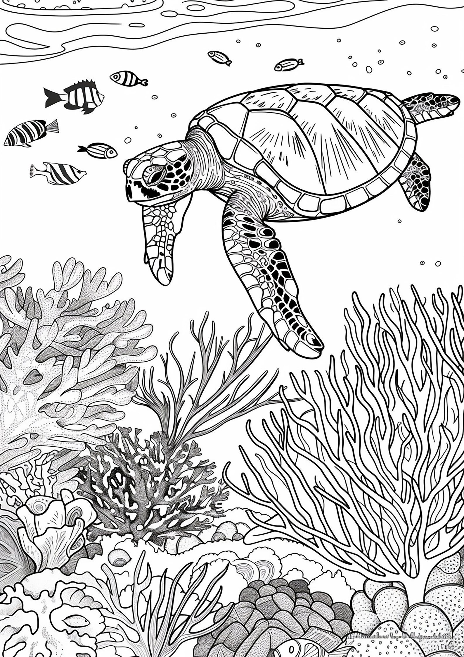 Coloring Pages of Sea World for Children and Adults to Print - Etsy